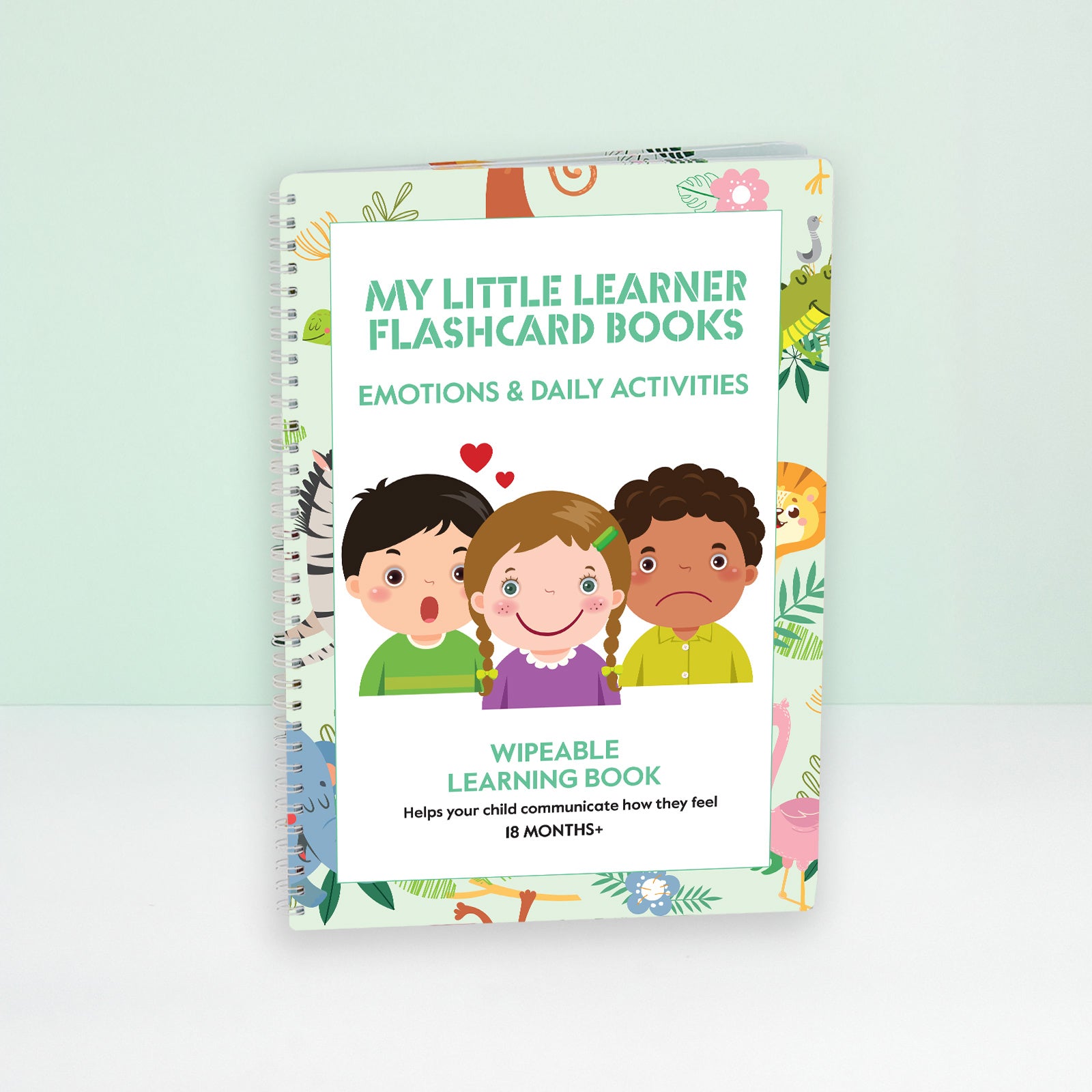 Emotions & Daily Activities Wipeable Flashcard Book – My Little Learner