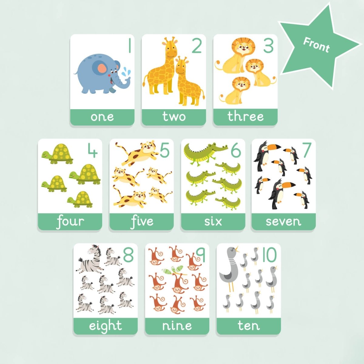 Number Toddler Flashcards - "Count + Write" 1-10 – My Little Learner