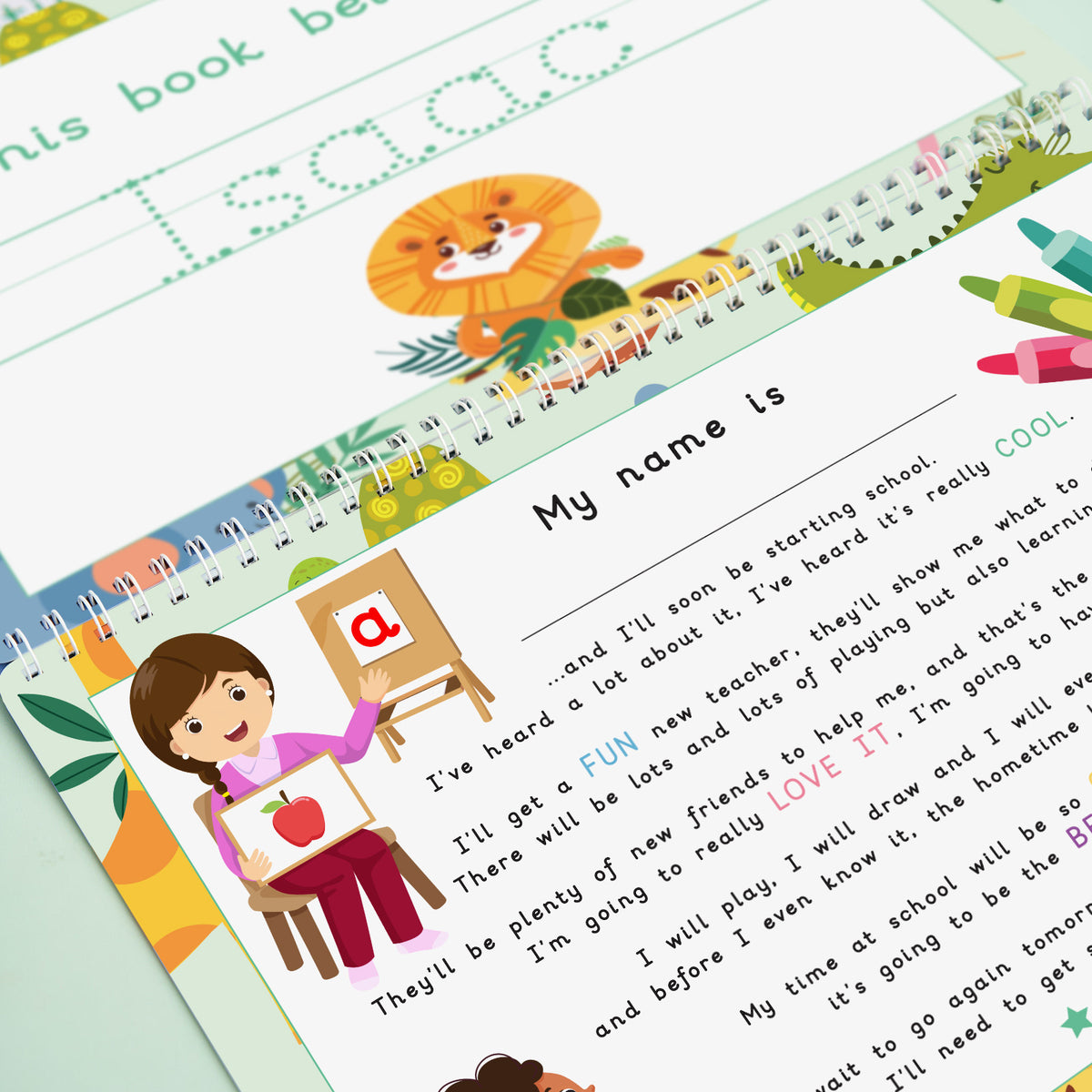 Starting School Learning Book, Learning Folder for 4 year olds Phonics ...