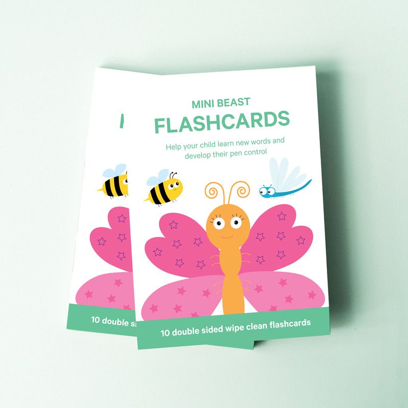 Mini Beast Flashcards | Pen Control Flashcards – My Little Learner