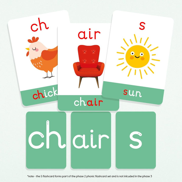 Phase 2 Phonics Flashcards With Bright Colour Pictures – My Little Learner
