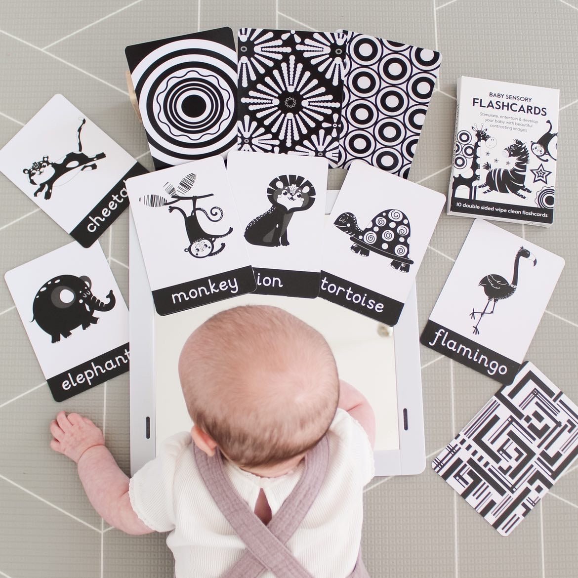 Baby Sensory Flashcards | Black & White Baby Cards – My Little Learner