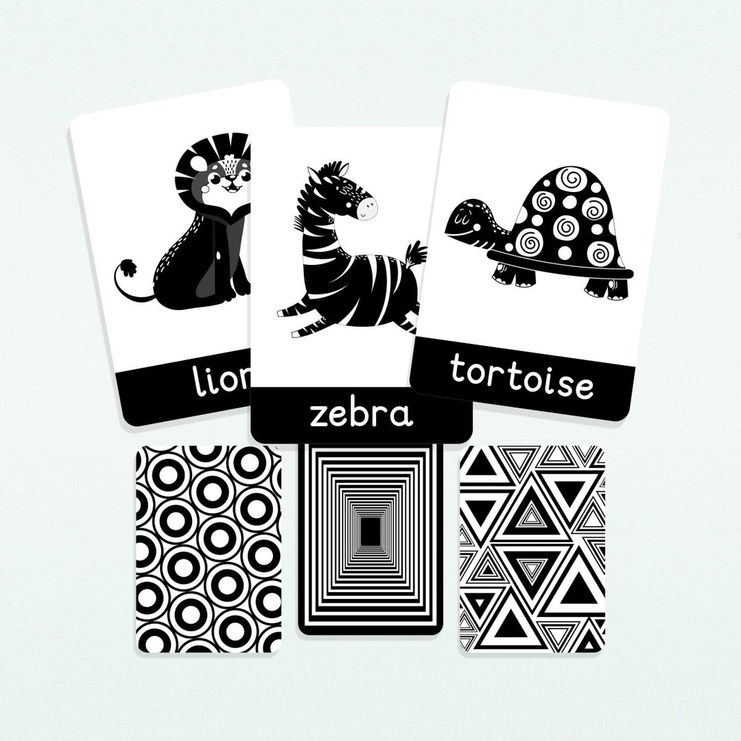 Baby Sensory Flashcards | Black & White Baby Cards – My Little Learner
