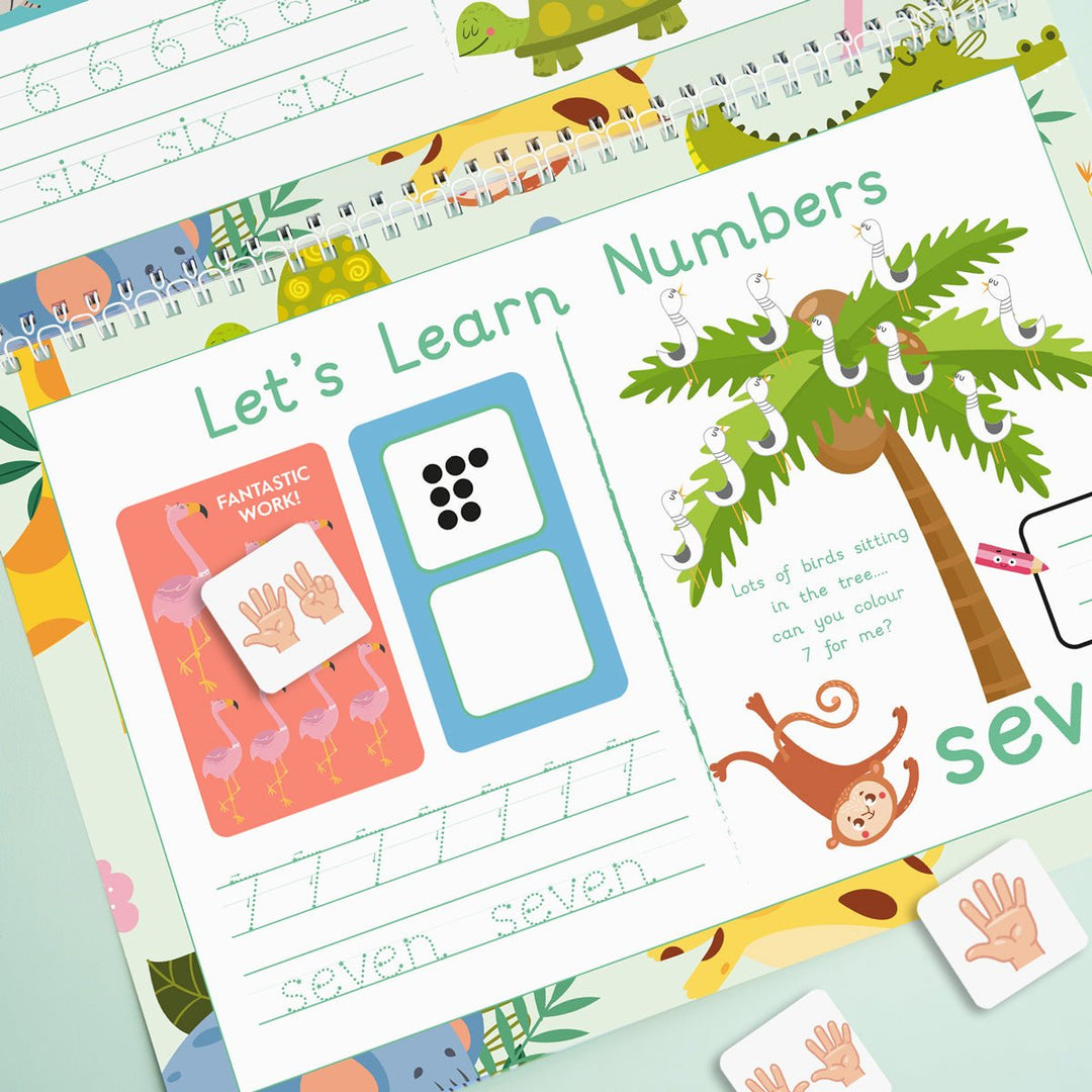 Numbers Learning Folder Busy Book For 4 Year Olds – My Little Learner