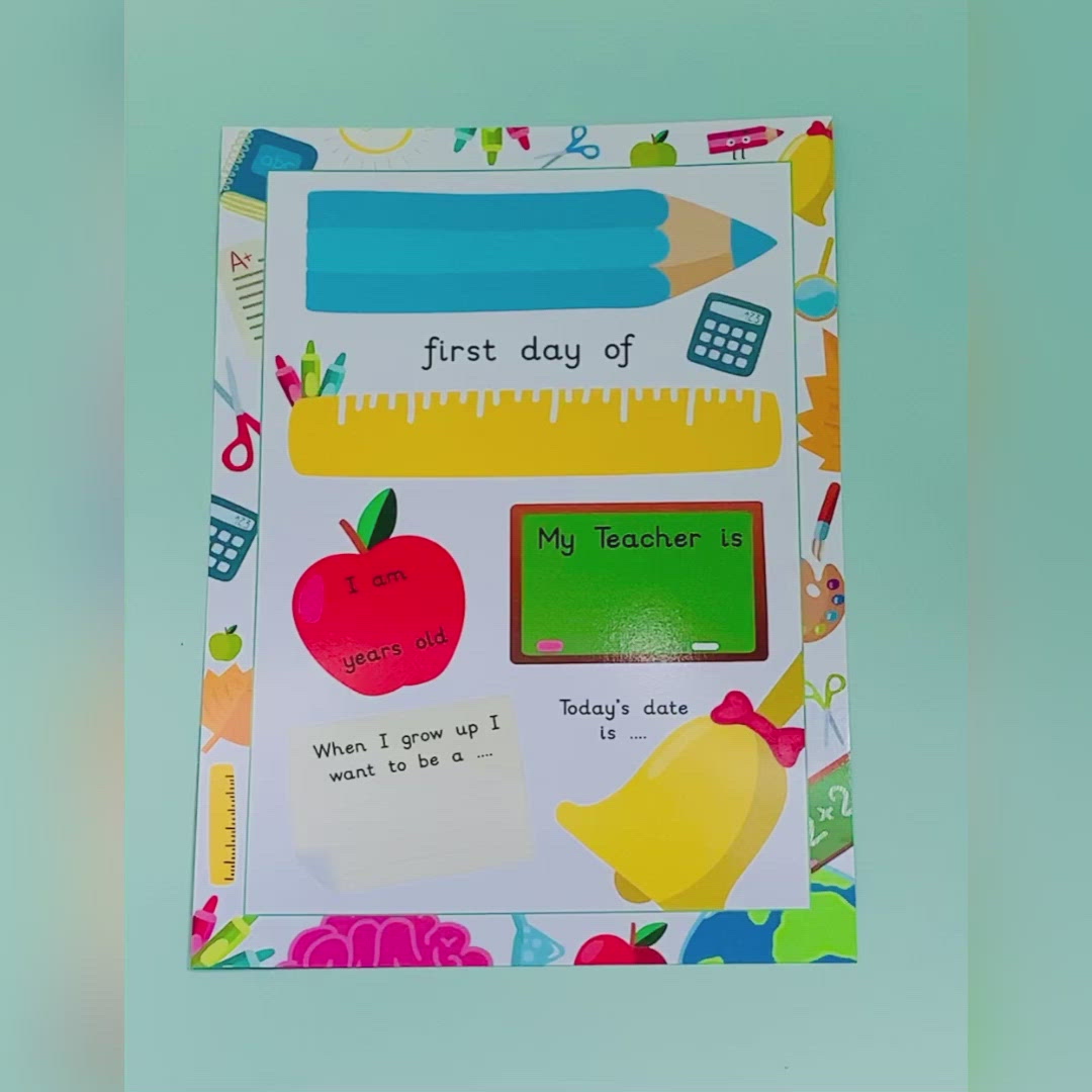 First Day School Print | Personalised Keepsake – My Little Learner