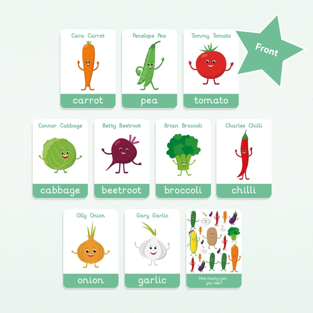 Vegetable Flashcards - SOLD OUT – My Little Learner