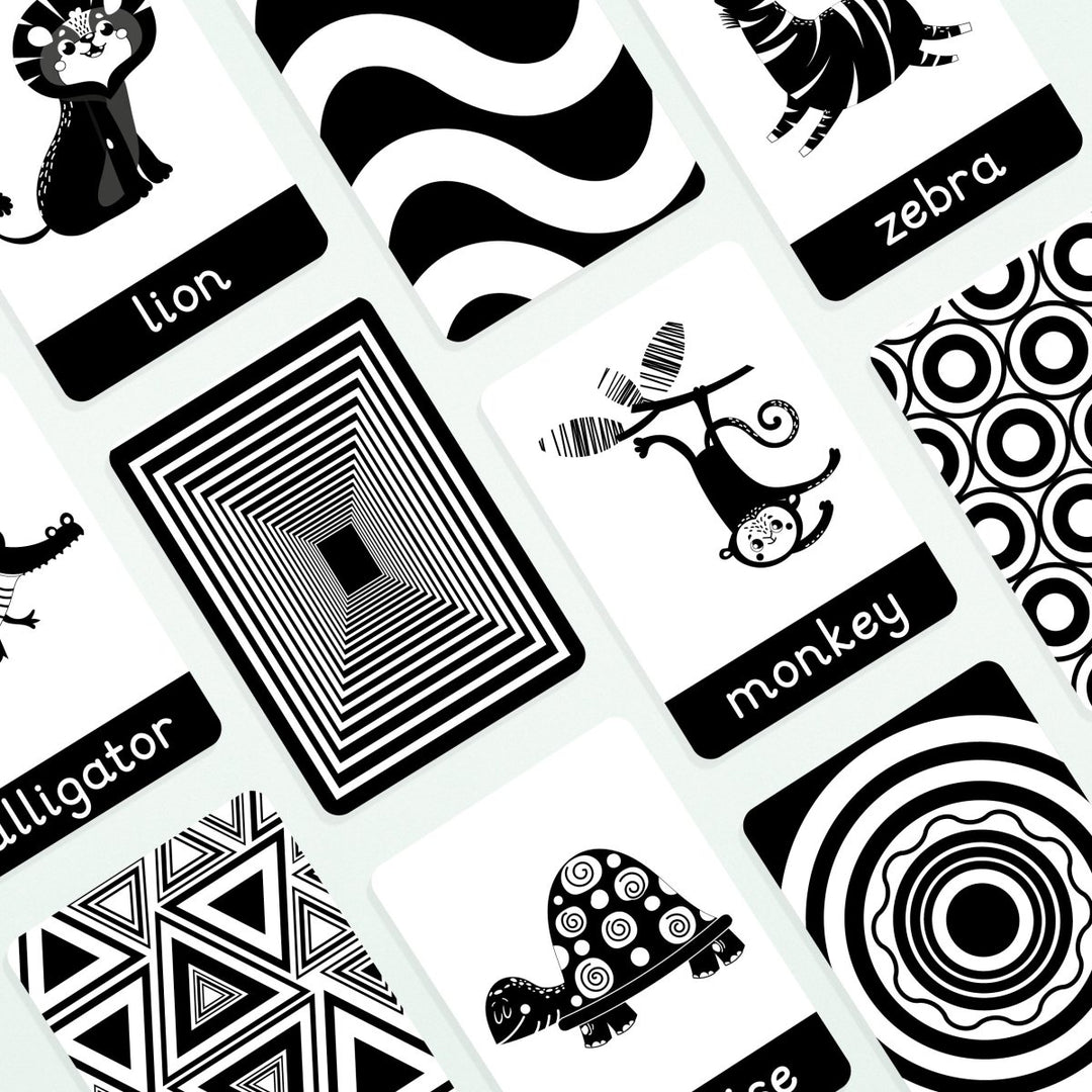 Baby Sensory Flashcards | Black & White Baby Cards – My Little Learner