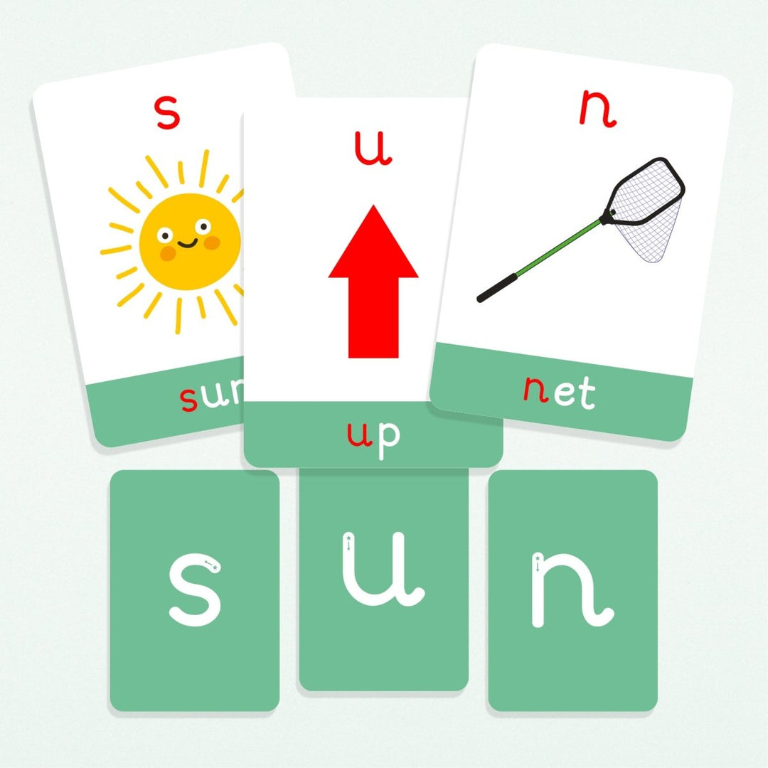 Phase 2 Phonics Flashcards With Bright Colour Pictures – My Little Learner