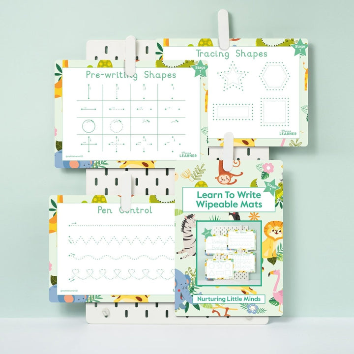 Pre-Writing Gift Set| Learn To Write | Wipeable Learning Mats – My ...